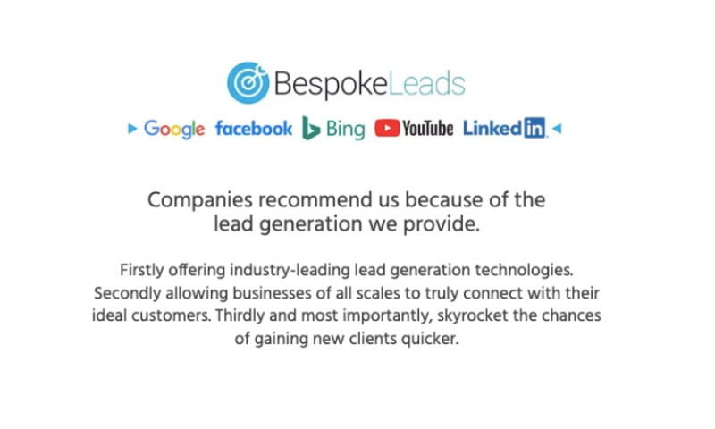 Bespoke Leads Reviews and Clients | DesignRush