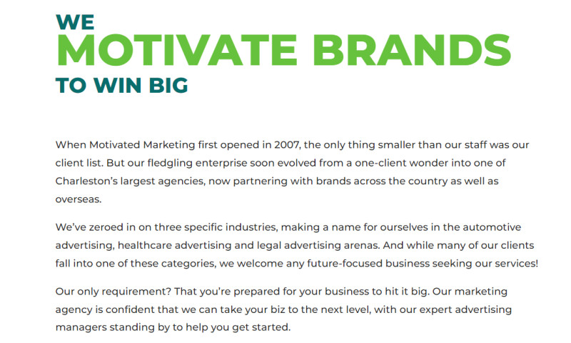 Motivated Marketing Reviews | View Portfolios | DesignRush