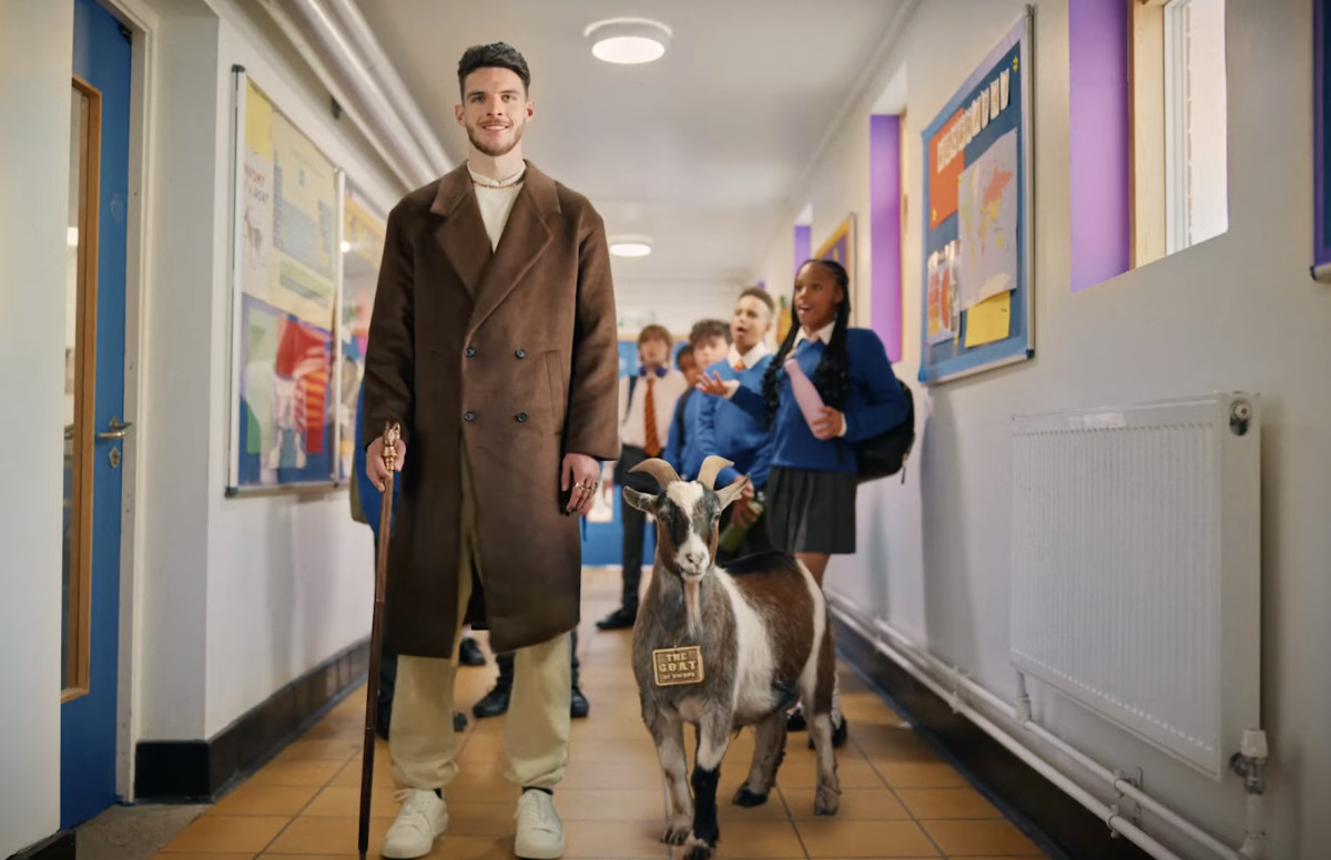 Declan Rice and the 'GOAT' Star in Panini's Latest Ad | DesignRush