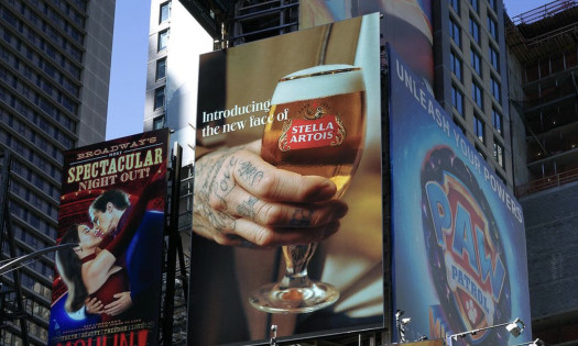 Stella Artois Enlists David Beckham's Hand for Billboard Ad | DesignRush