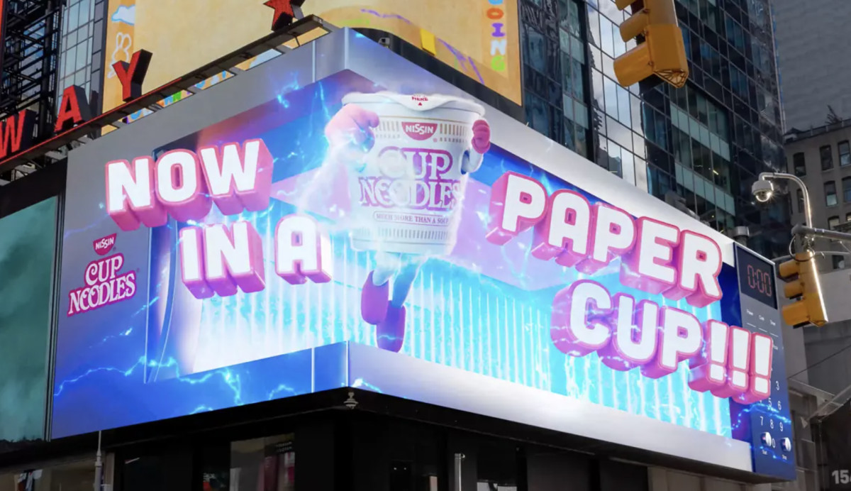 Cup Noodles Launches Gigantic 3D Billboard in Times Square | DesignRush