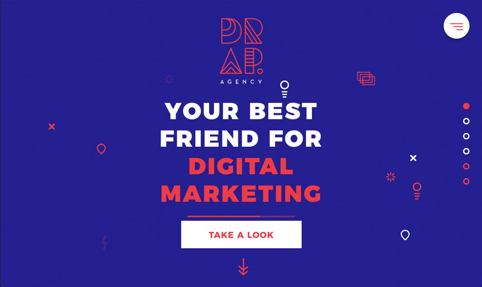 Colorful Website Design Inspiration: Drap Agency 2 | DesignRush