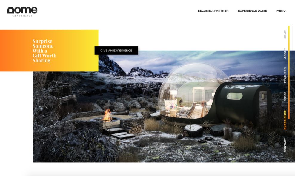 Awesome Website Design Inspiration: Dome Experience | DesignRush