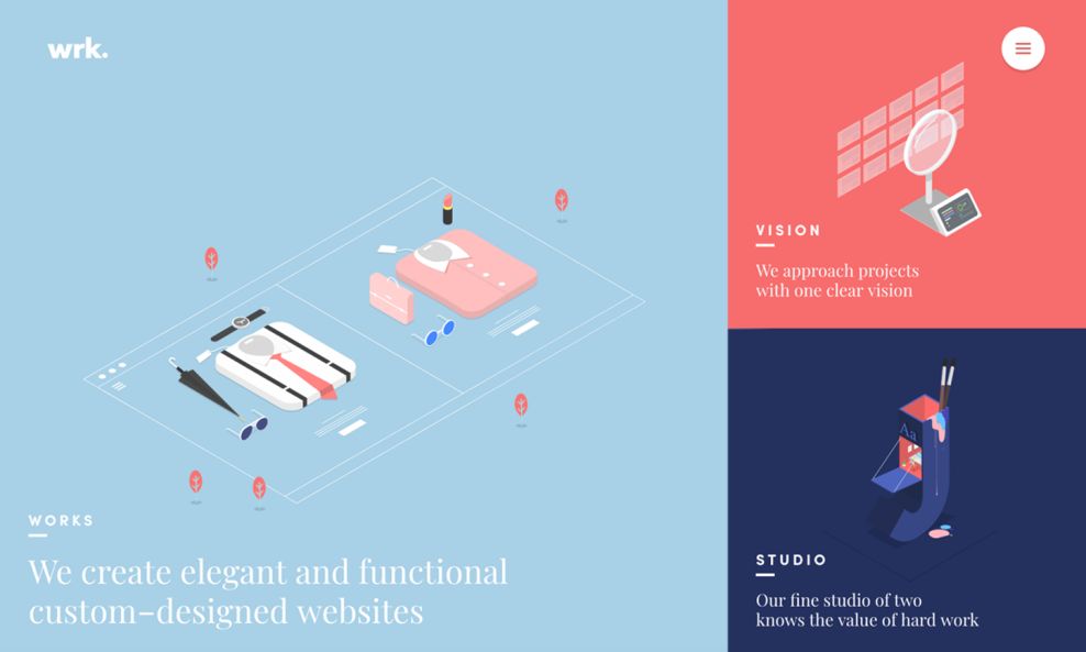 Colorful Website Design Inspiration: WRK | DesignRush