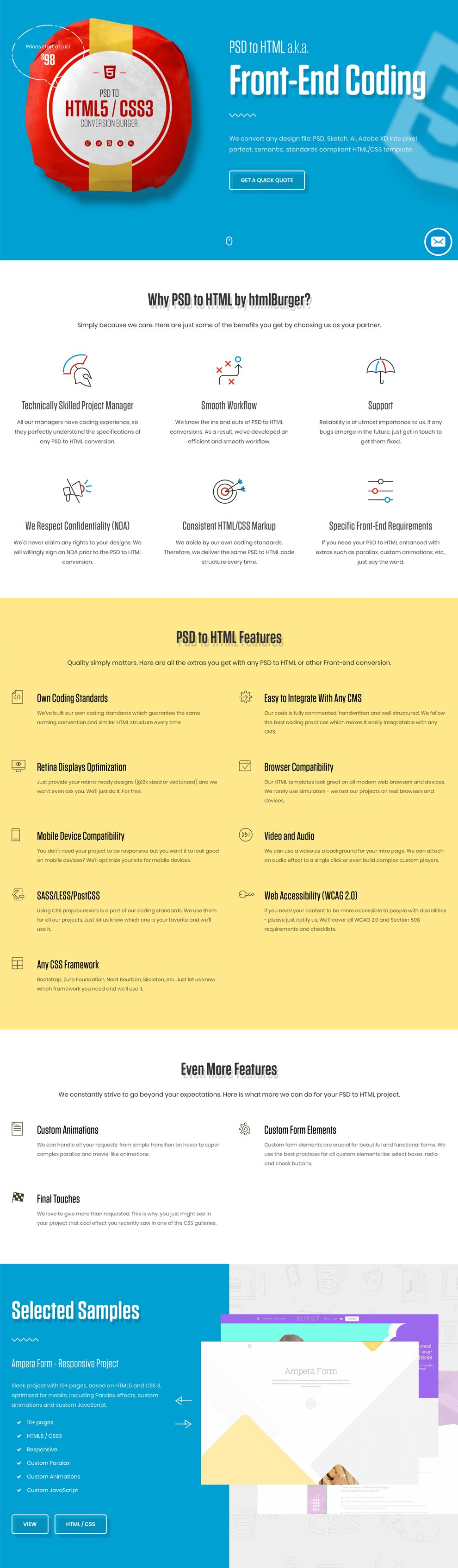 Colorful Website Design Inspiration: HTMLBurger | DesignRush