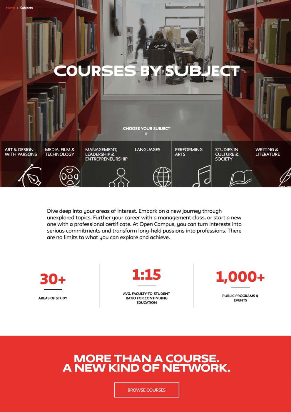 Great Website Design Inspiration: Open Campus at The New School ...