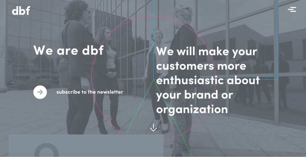 Amazing Website Design Inspiration: DBF | DesignRush