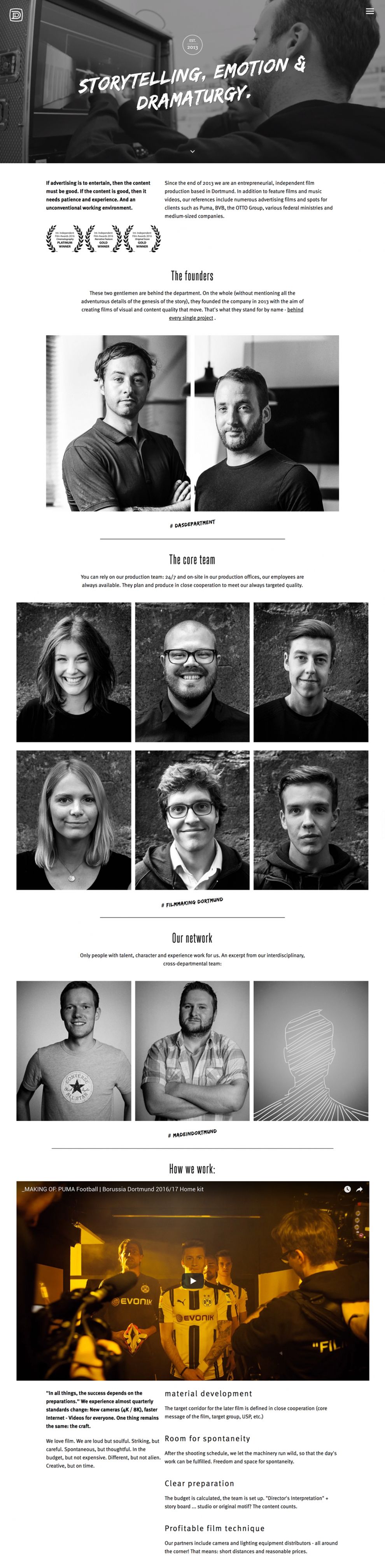 Amazing Website Design Inspiration: Das Department | DesignRush