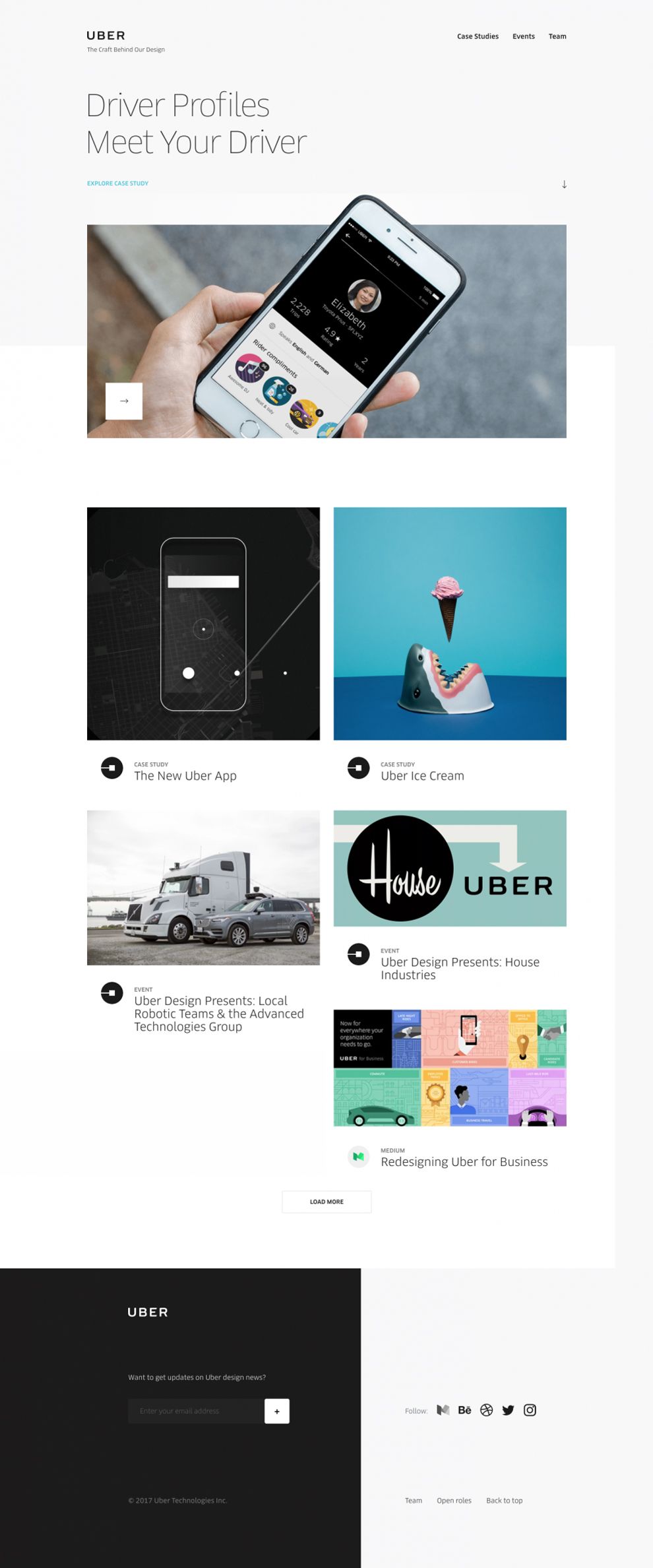 Clean Website Design Inspiration: Uber Design | DesignRush
