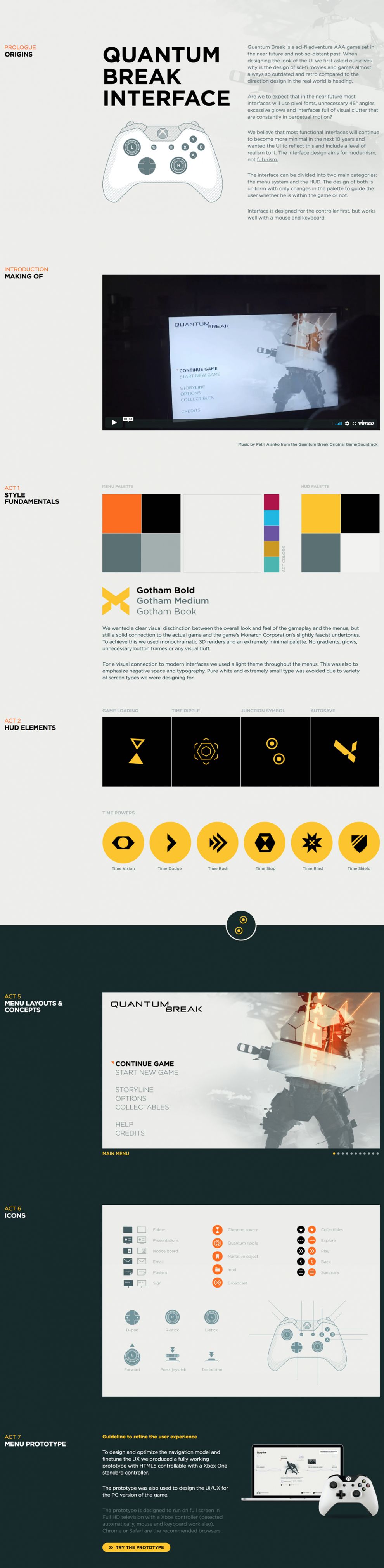 Best Website Design Inspiration: Quantum Break Interface | DesignRush