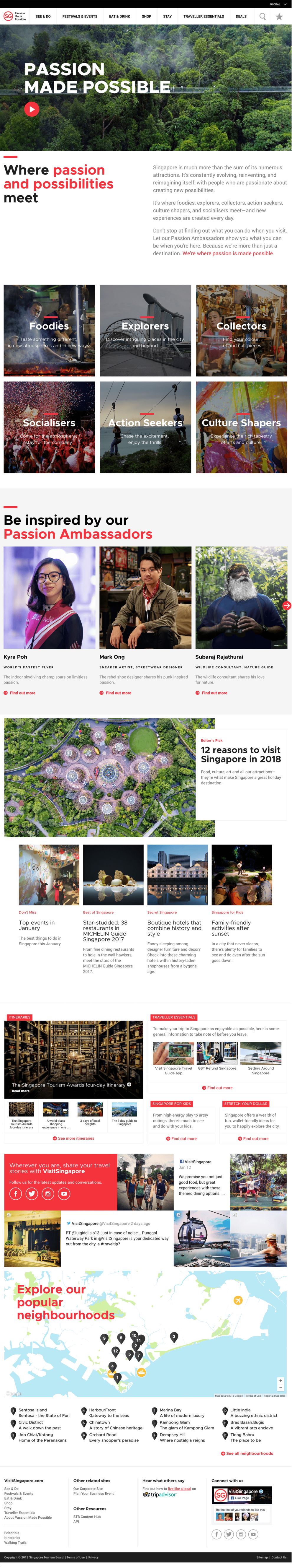 Elegant Website Design Inspiration: Visit Singapore | DesignRush