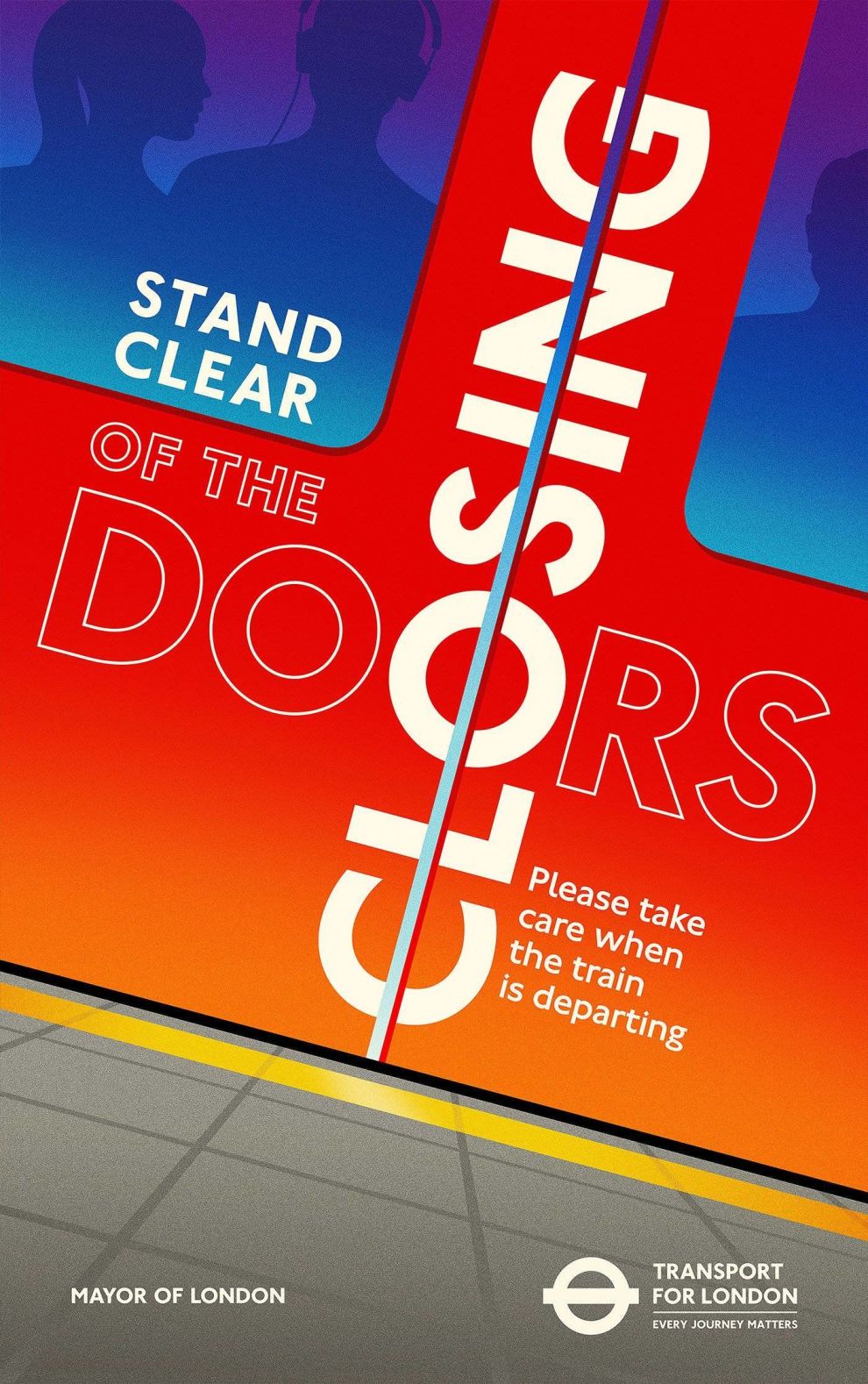 Transport For London's Safety Posters Use Gradients & Bold Type To ...