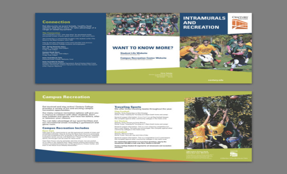 Century College Student Life Print Design Analysis | DesignRush