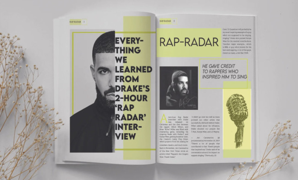 Drake Interview Print Design Analysis | DesignRush
