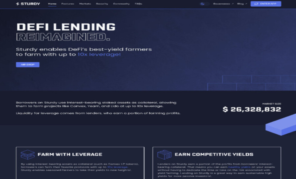 Sturdy Finance DeFi Website Redesign Web Design Analysis | DesignRush