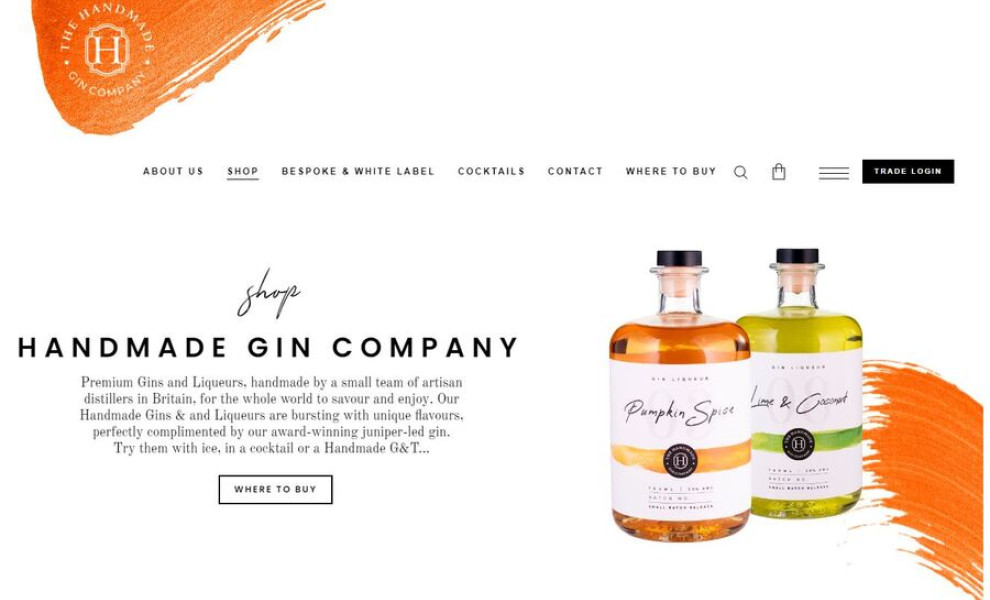 Handmade Gin Website Design Analysis | DesignRush