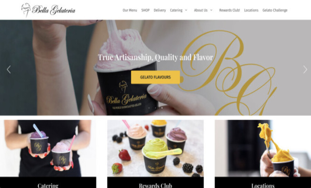 Bella Gelateria Website Design Analysis | DesignRush