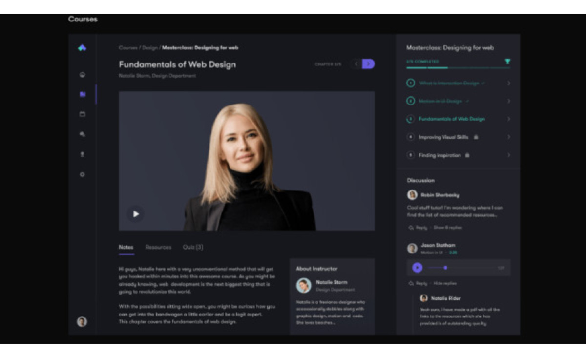 Learning App - Dark Mode App Design Analysis | DesignRush