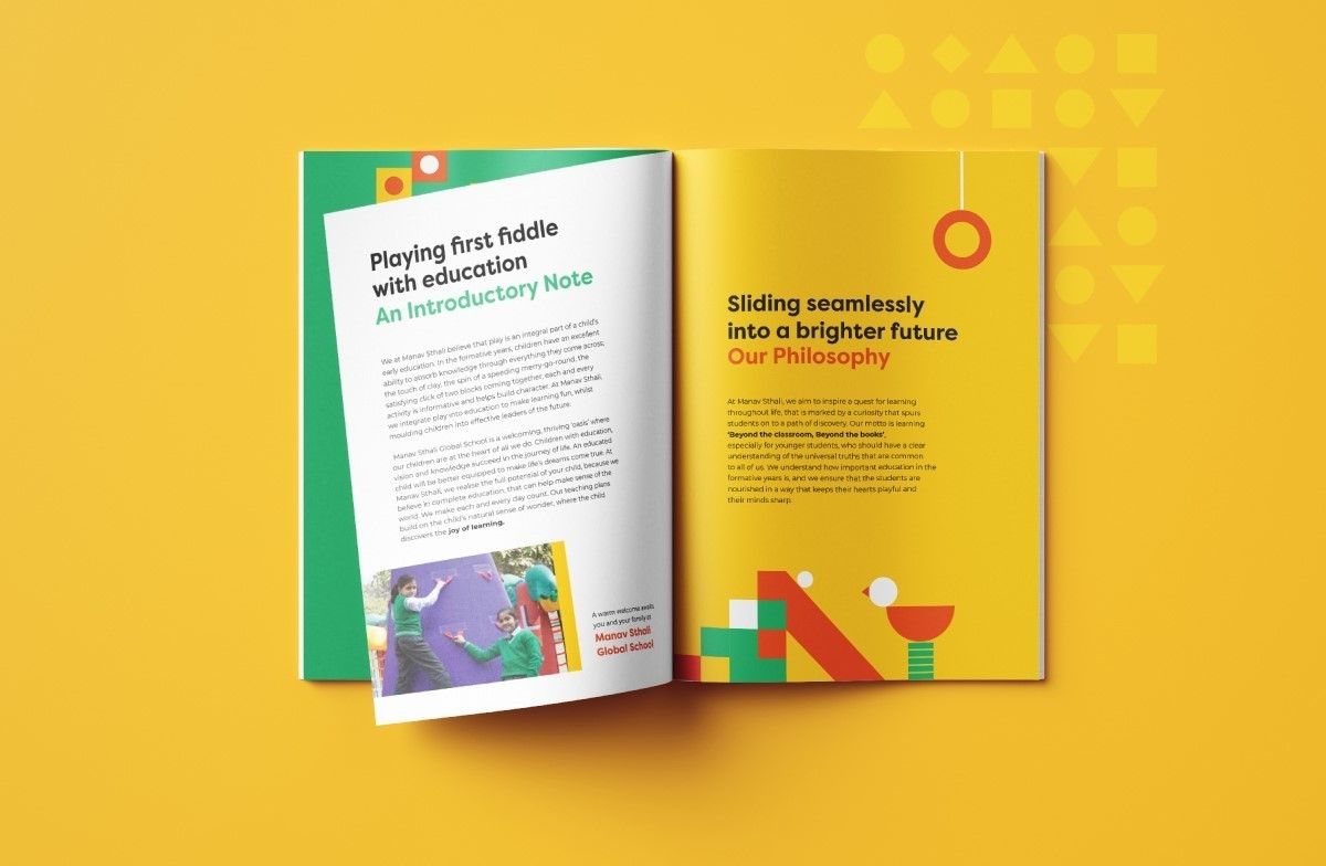 Manav Sthali Global School Brochure Print Design Analysis | DesignRush