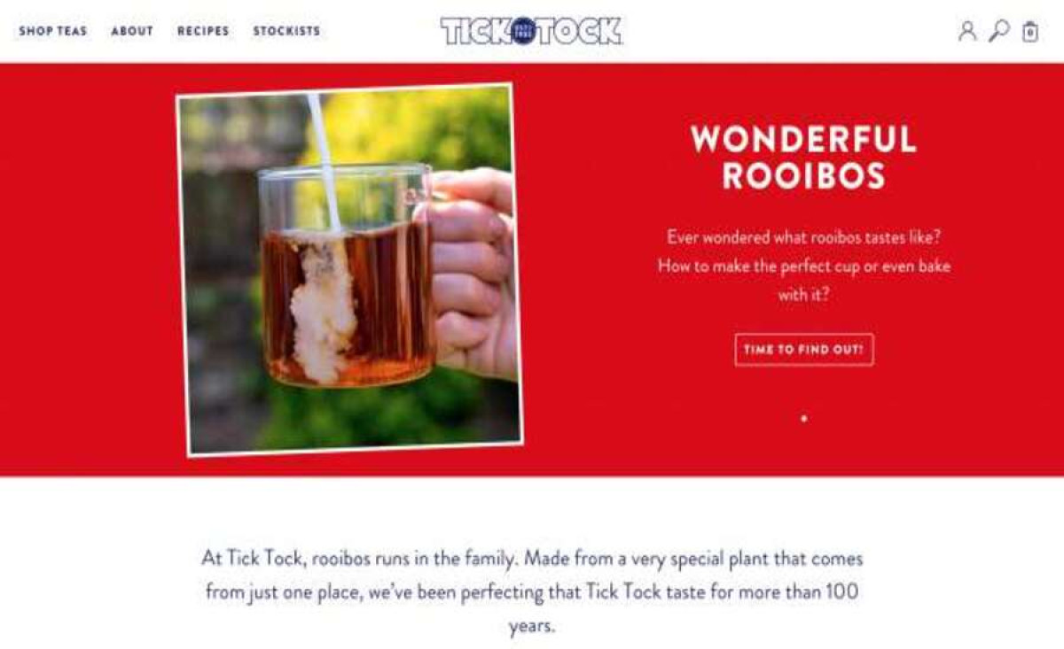 Tick Tock Tea Times Trading Web Design Analysis | DesignRush