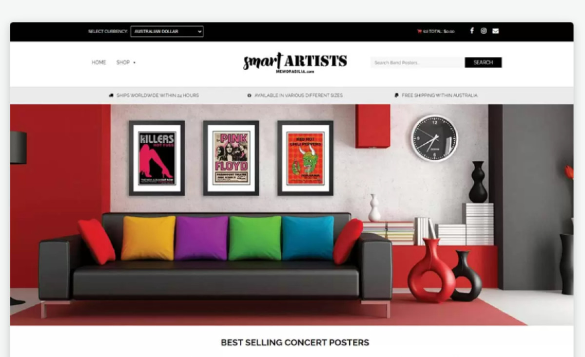 Smart Artists Memorabilia Website Design Analysis | DesignRush