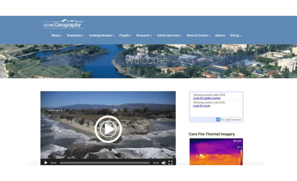 UCSB Geography Department Website Design Analysis | DesignRush