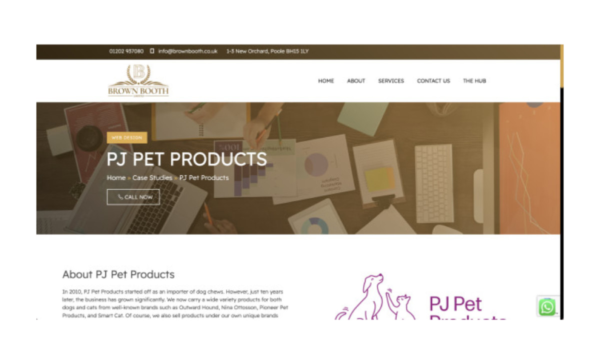 PJ PET PRODUCT Website Design Analysis | DesignRush