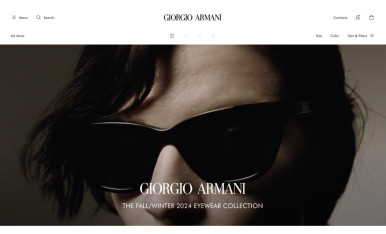 Giorgio armani website store