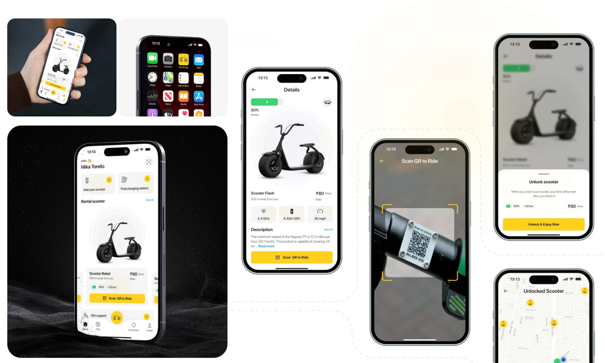 SwiftRide - E-Scooter Mobile App Design Analysis | DesignRush