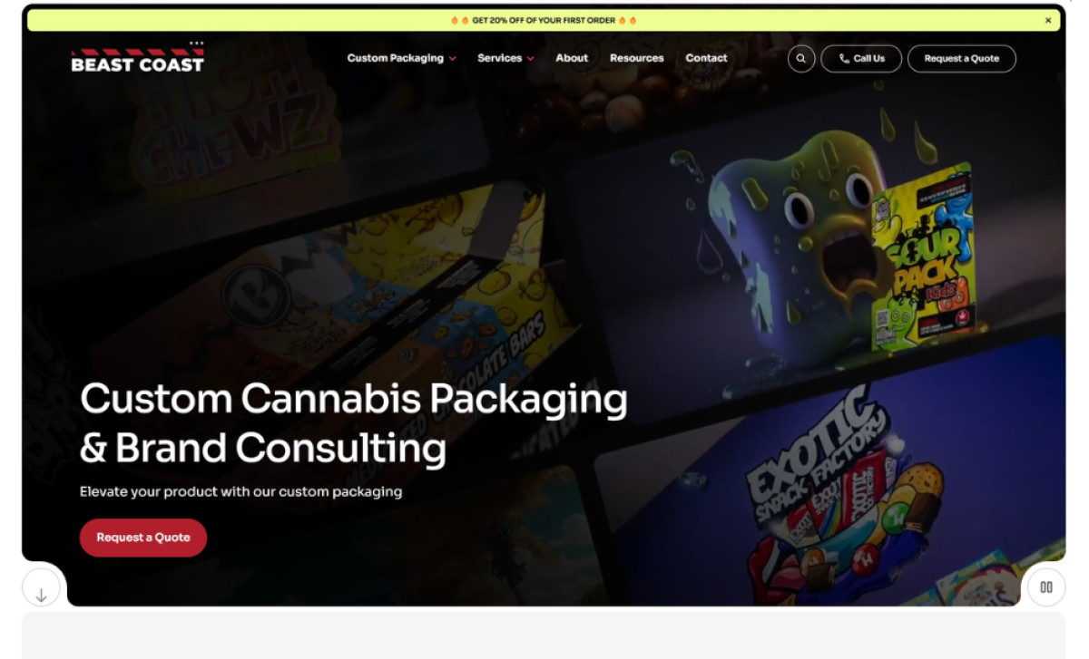 Beast Coast Packaging Website Design Analysis | DesignRush