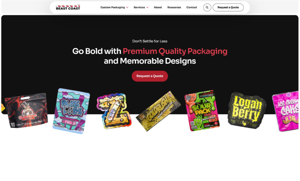 Beast Coast Packaging Website Design Analysis | DesignRush