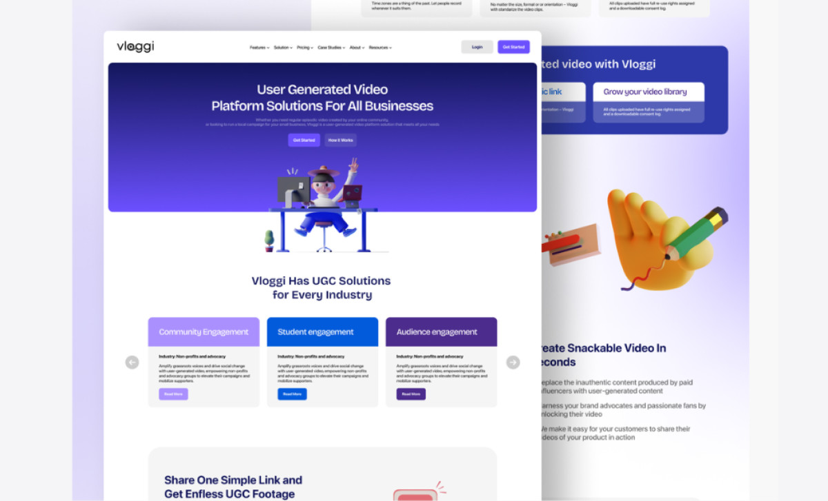 Vloggi Website Design Analysis | DesignRush