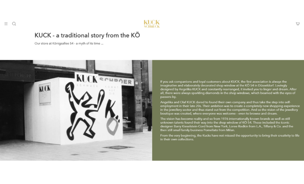 KUCK Schmuck GmbH Website Design Analysis | DesignRush