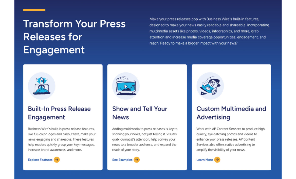 Business Wire Website Design Analysis | DesignRush