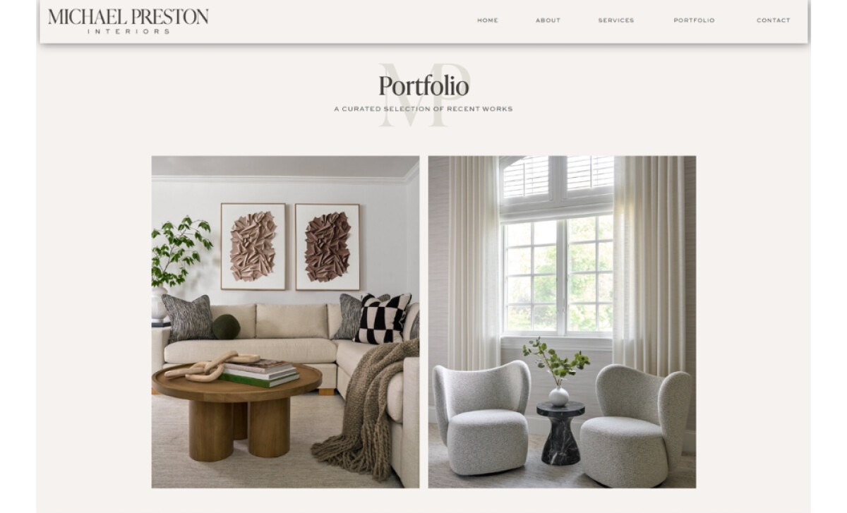 Michael Preston Interiors Website Design Analysis | DesignRush