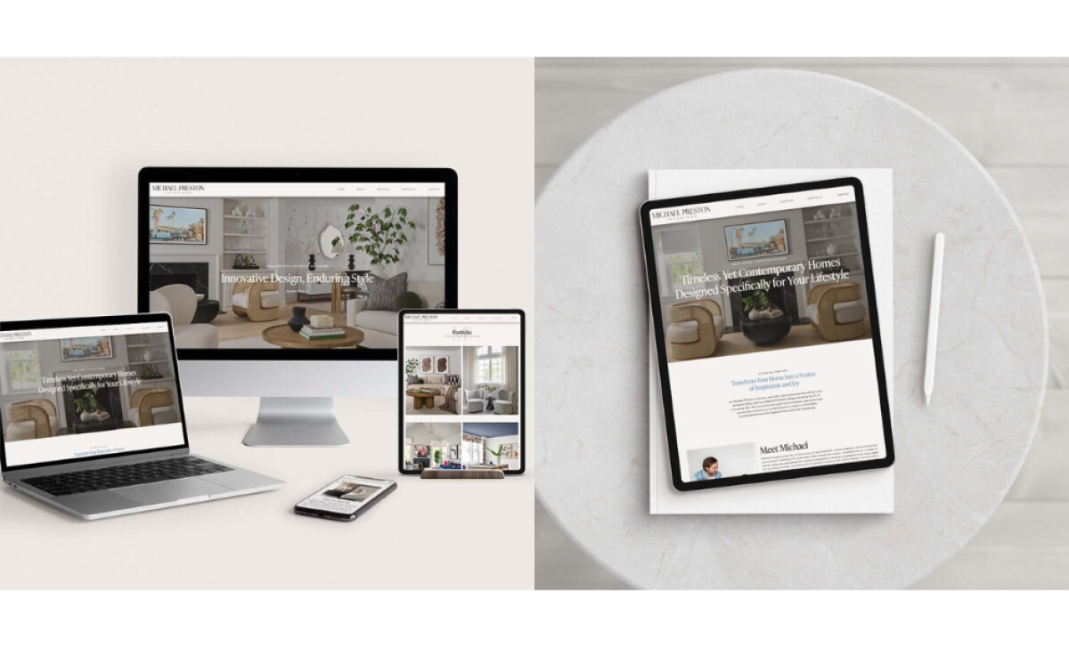 Michael Preston Interiors Website Design Analysis | DesignRush