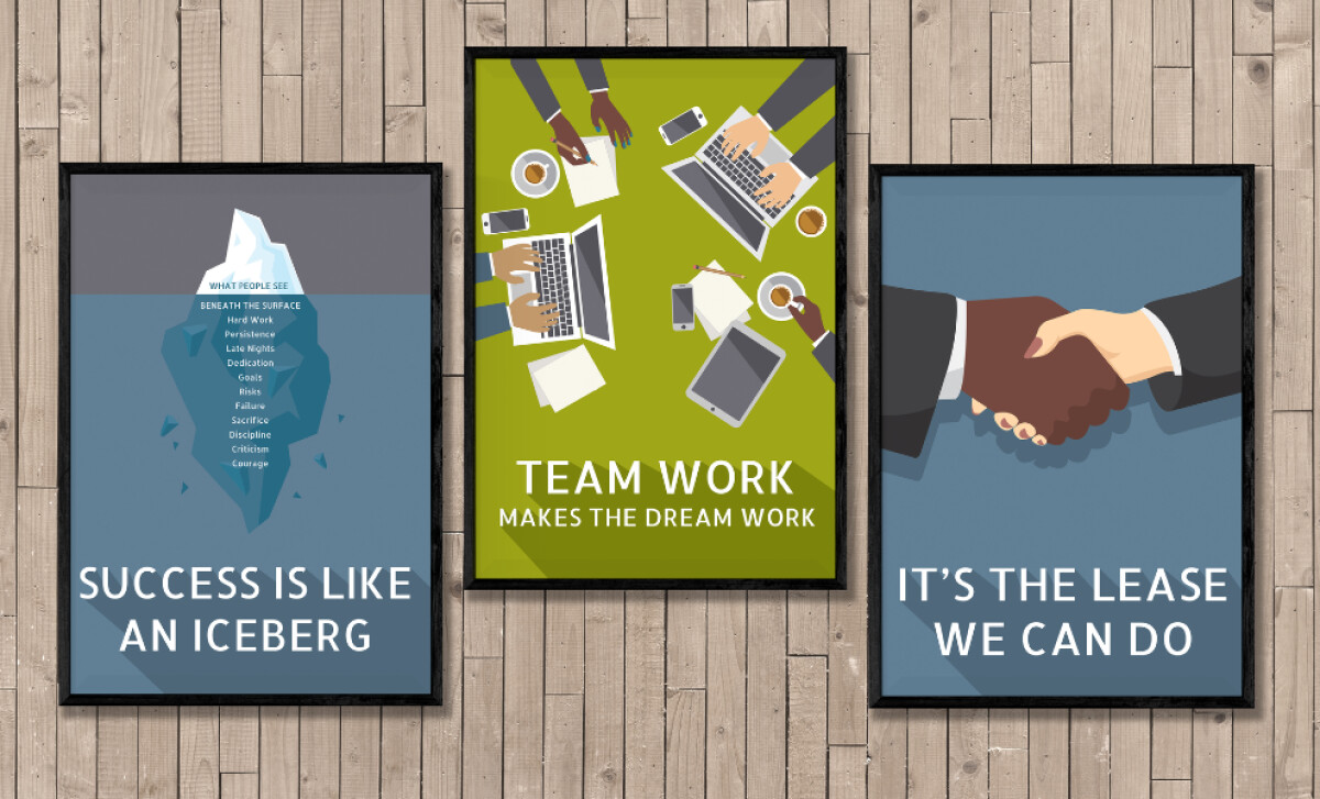 Motivational Office Workplace Poster Print Design Analysis | DesignRush