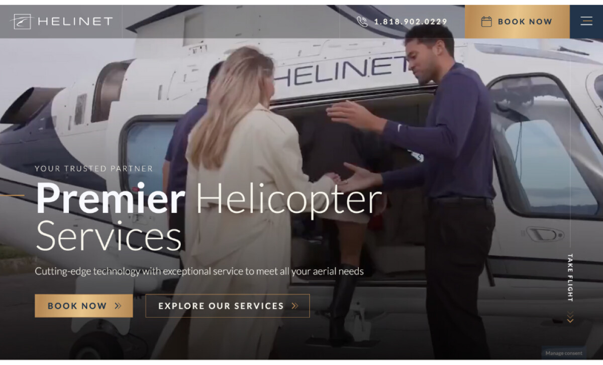 Helinet Aviation Website Design Analysis | DesignRush