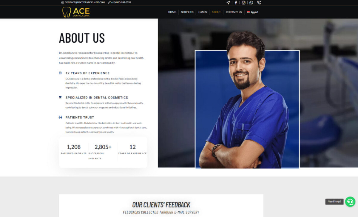 ACE Dental Clinic Website Design Analysis | DesignRush