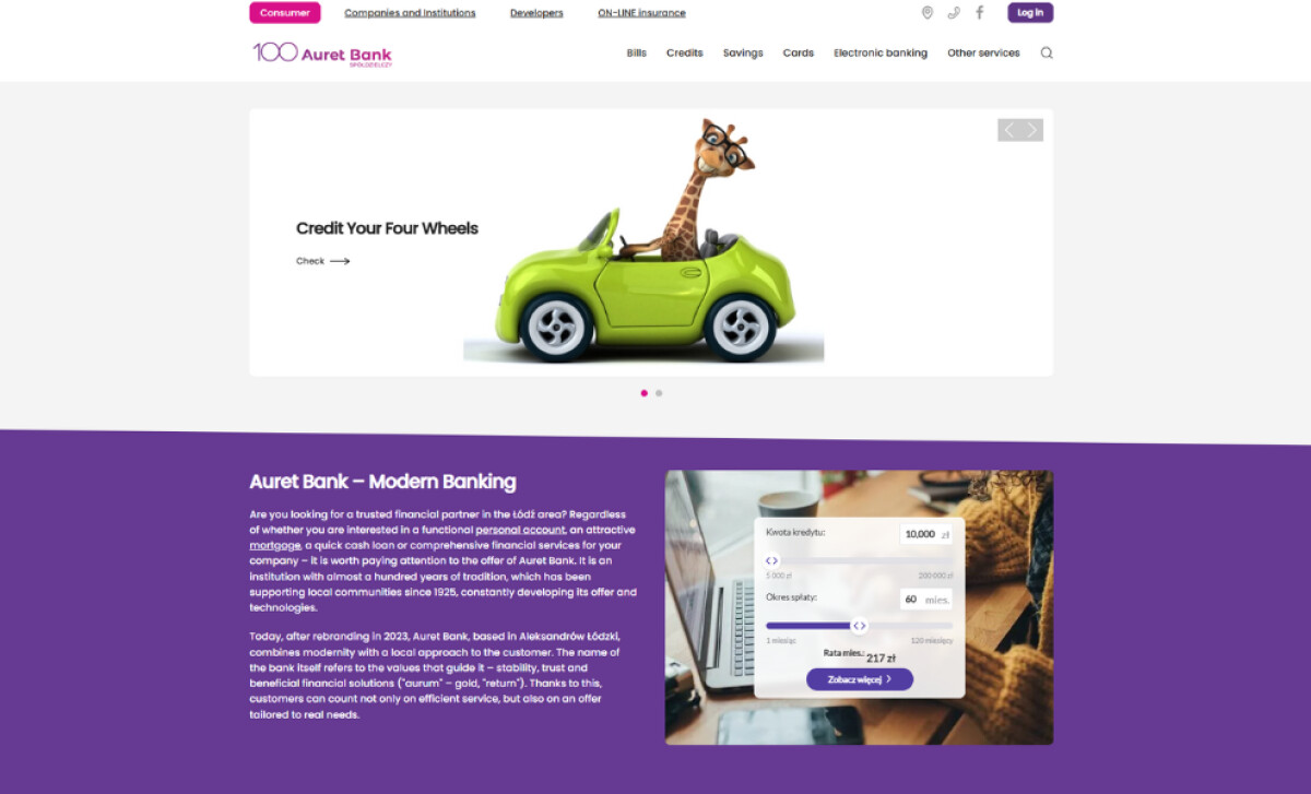 Auret Bank Website Design Analysis | DesignRush
