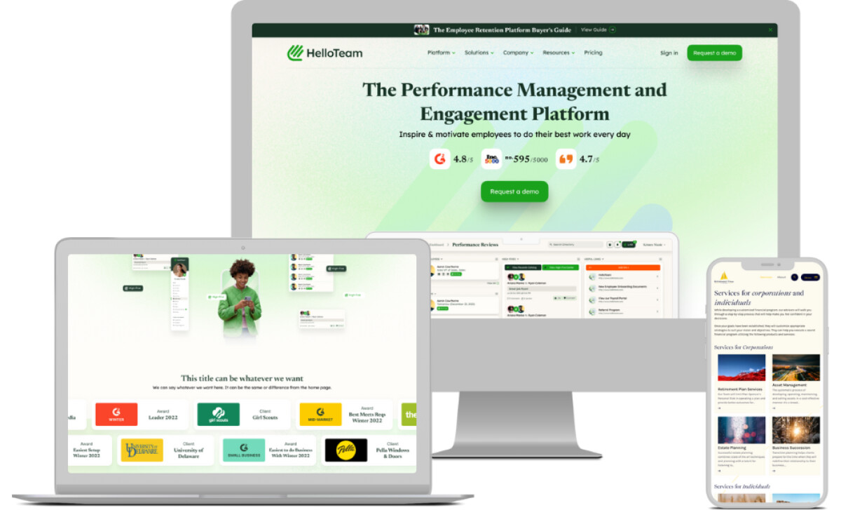 HelloTeam Website Design Analysis | DesignRush