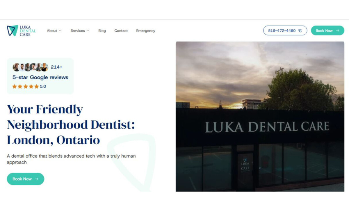 Luka Dental Care Website Design Analysis | DesignRush
