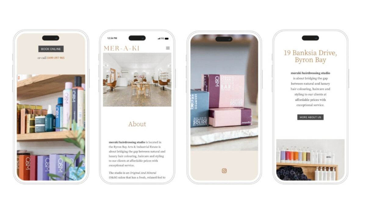 Meraki Hair Website Design | DesignRush