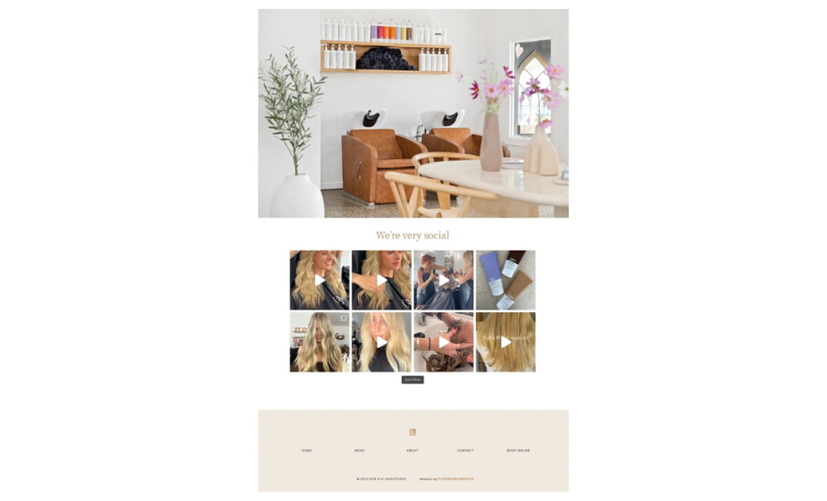 Meraki Hair Website Design | DesignRush