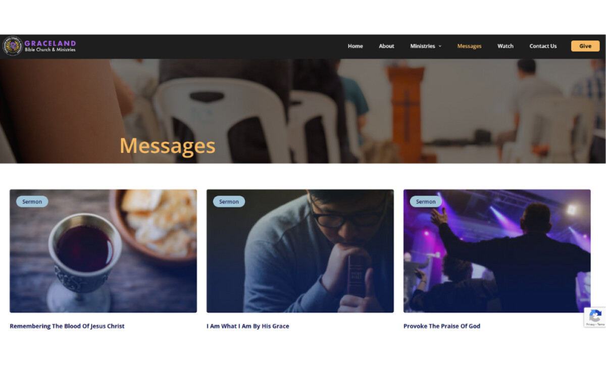 Graceland Bible Church Website Design | DesignRush