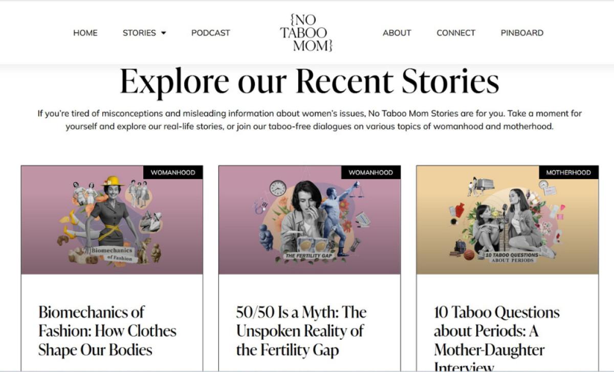 No Taboo Mom Website Design Analysis | DesignRush