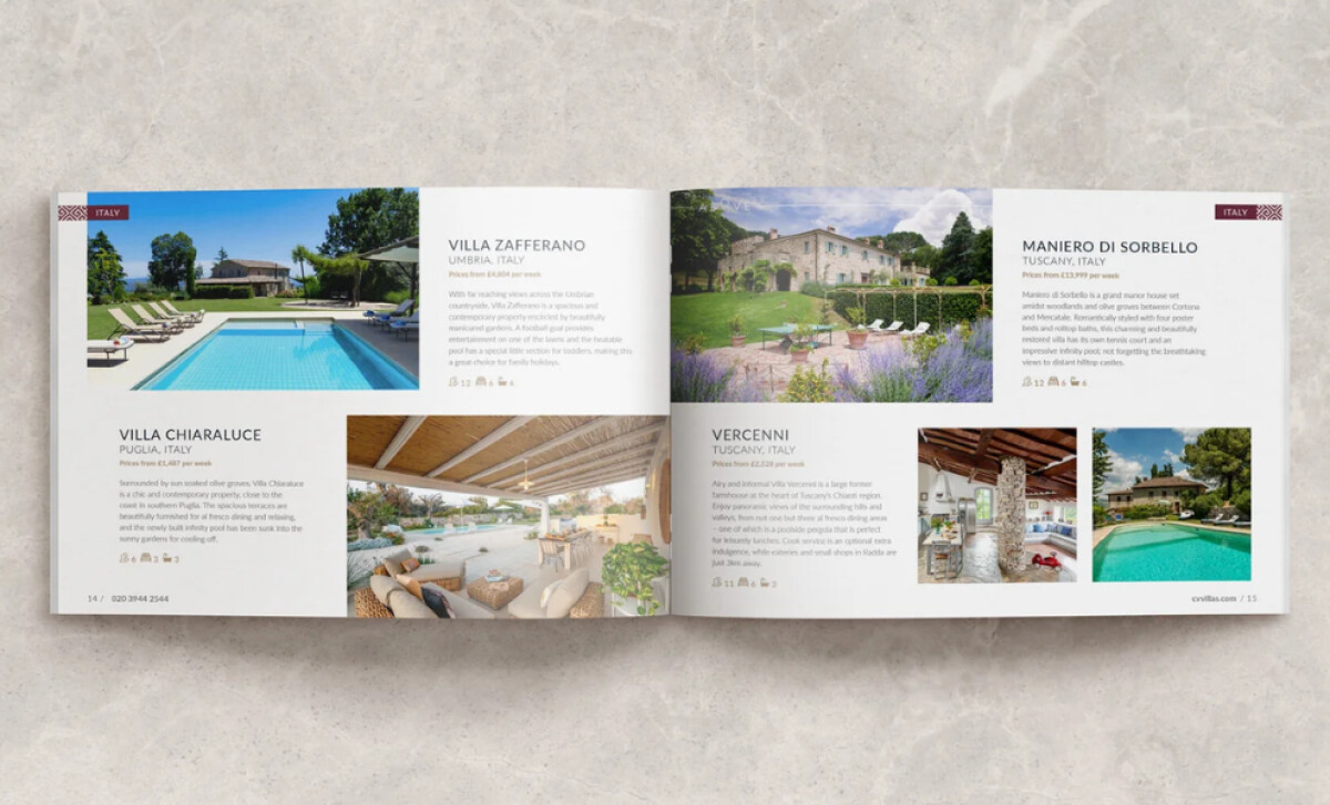CV Villas Print Design | DesignRush