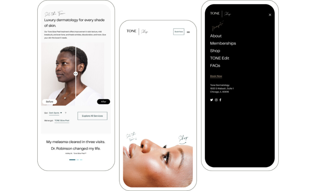 TONE Dermatology Website Design | DesignRush