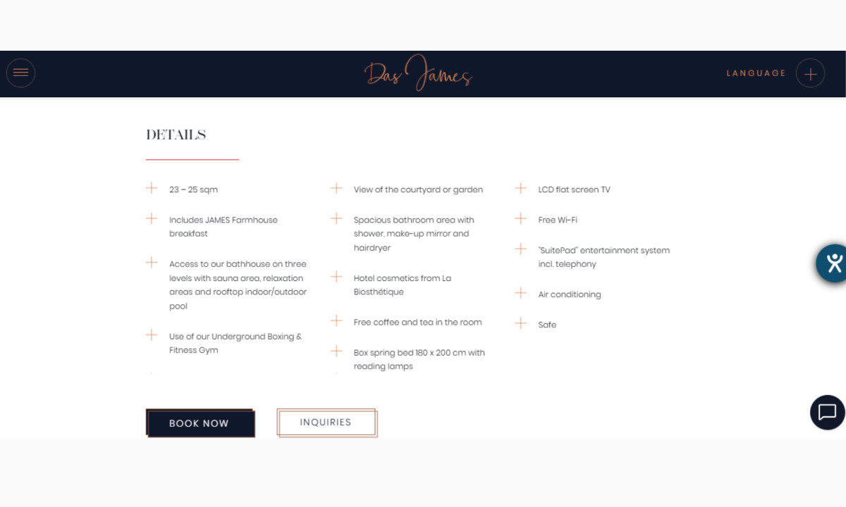 Das James Hotel Website Design | DesignRush