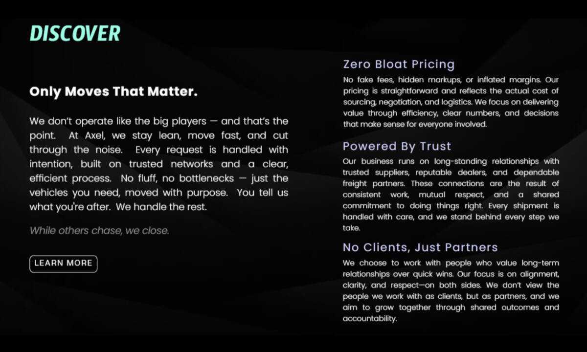 Axel Trading Group Website Design | DesignRush